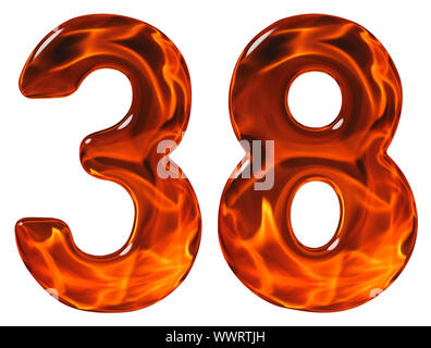 Numeral 38, thirty eight, isolated on white background, 3d render Stock ...
