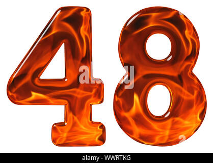 Numeral 48, forty eight, isolated on white background, 3d render Stock ...
