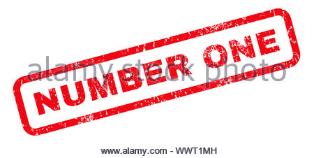 NUMBER ONE red Rubber Stamp over a white background Stock Photo ...