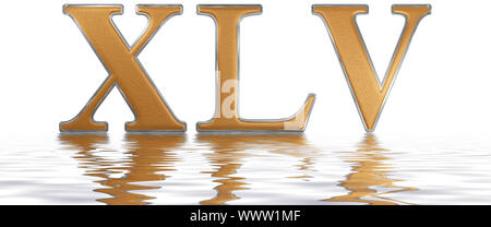 Roman numeral XLV, quinque et quadraginta, 45, forty five, isolated on ...