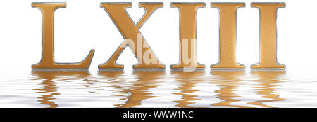 Roman numeral 63, sixty three, star sky texture imitation, isolated on ...