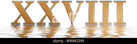 Roman numeral 28, twenty eight, star sky texture imitation, isolated on ...