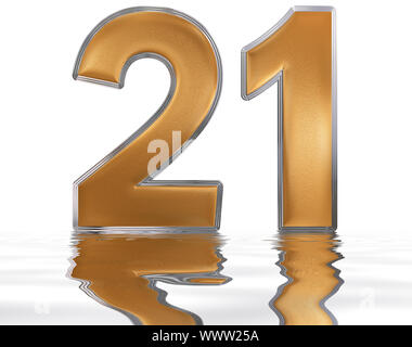 Numeral 21, twenty one, isolated on white background, 3d render Stock ...