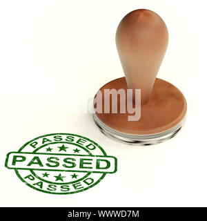 Passed Stamp Shows Quality Control Approved Product Stock Photo - Alamy