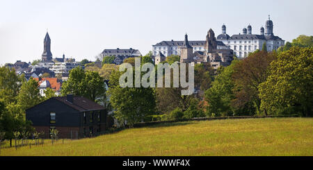 Bensberg town hall and Bensberg Palace, Bergisch Gladbach, North Rhine ...