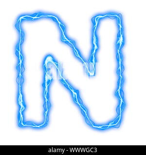 alphabet of blue lightning letters and numbers Stock Photo - Alamy