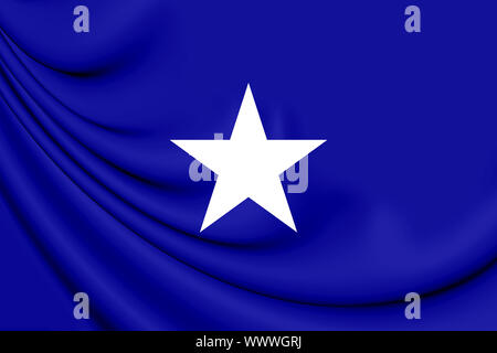 Bonnie Blue flag of the Confederate States of America. 3D Illustration ...