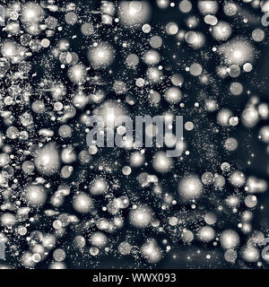 Golden snowflakes swirling on a black background Stock Photo - Alamy