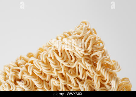 Raw Instant Noodles on Grey Surface. Organic Traditional Food Stock ...
