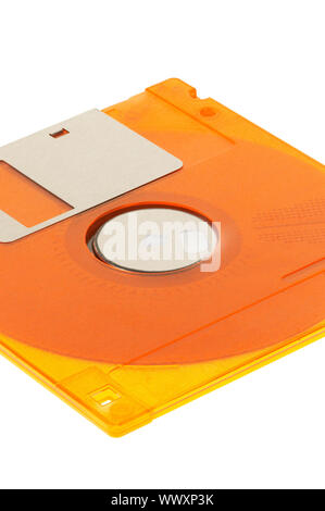 Blue and yellow floppy disk isolated on white background Stock Photo ...