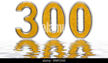 Numeral 300, three hundred, isolated on white background, 3d render ...