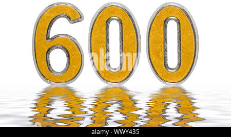 Numeral 600, six hundred, isolated on white background, 3d render Stock ...
