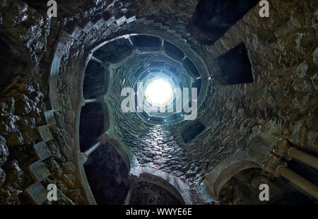 The Initiation Wells (Inverted tower) in Quinta da Regaleira estate ...