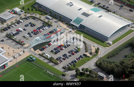 aerial view of the Aon Training Complex, Manchester United's Carrington ...