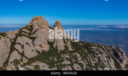A picture of the Montserrat landscape as seen from one of the summits ...