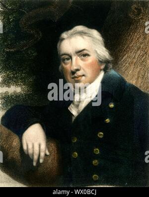 Edward Jenner (1749–1823), portrait by John Raphael Smith, 18th century ...