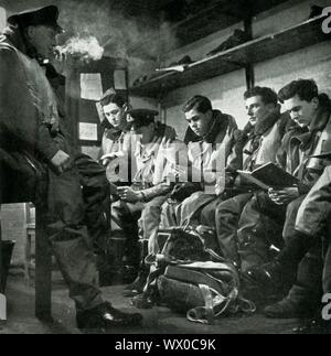 Fleet Air Arm pilots, 1943. British pilots on board an aircraft carrier ...