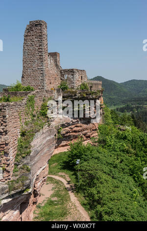 Ruin, medieval rock castle, Dahn castle group, Palatinate Forest ...