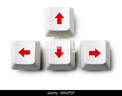 The four keyboard arrow keys on a white background Stock Photo - Alamy
