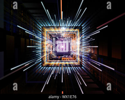 Design made of CPU graphic and abstract design elements to serve as ...