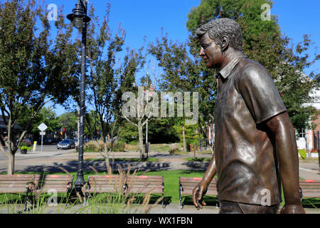 The bronze statue of former President John F. Kennedy in front of John ...
