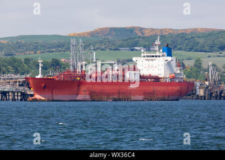 Hound Point tanker terminal in the Firth of Forth near South ...