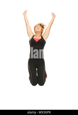 bright picture of lovely fitness instructor over white Stock Photo - Alamy