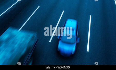 high angle view of city overpass traffic Stock Photo - Alamy