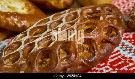 Pirog, Russian traditional pies piroshki , assorted pastry: dishes, Top ...