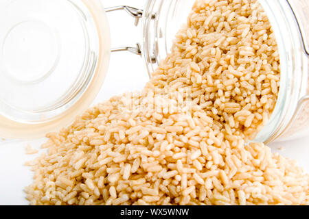 Bulk whole grain instant cooking rice Stock Photo - Alamy