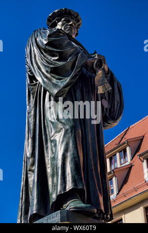 Eisleben, Luther Monument Stock Photo - Alamy