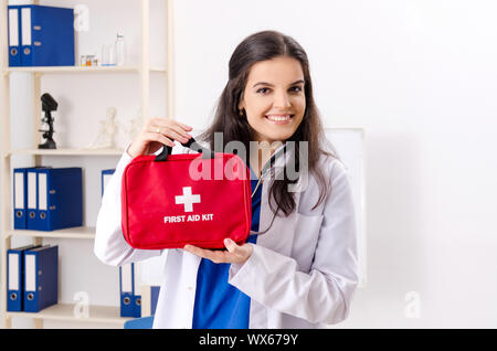 Female doctor in first aid concept Stock Photo - Alamy