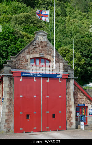 Old Minehead Lifeboat Station, Minehead Harbour, Somerset Stock Photo ...