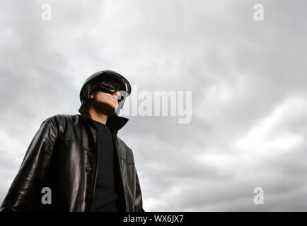 Male model poses as a pilot Stock Photo - Alamy