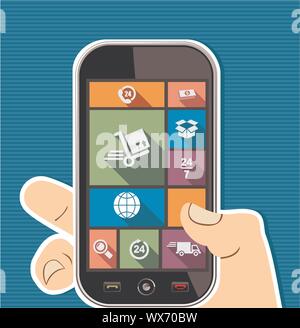 hand and money web icons for user interface design Stock Vector Image ...