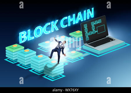 Confused employee about blockchain concept Stock Photo - Alamy