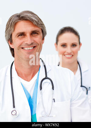 Portrait of two nice doctors Stock Photo - Alamy