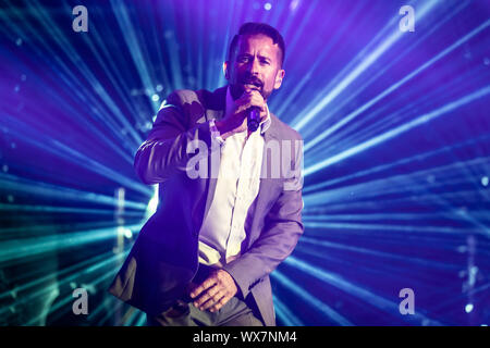 Swiss schlager singer and presenter Leonard performing live at the 9th ...