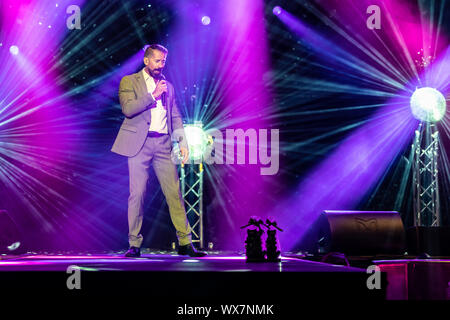 Swiss schlager singer and presenter Leonard performing live at the 9th ...
