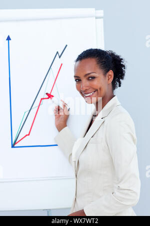 Afro female business consultant interacting with client over phone and ...