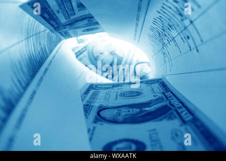 financial graph tube look at money coins Stock Photo - Alamy