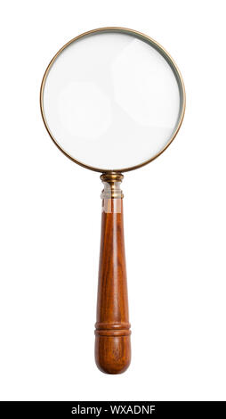 Detective and magnifying glass Stock Photo - Alamy