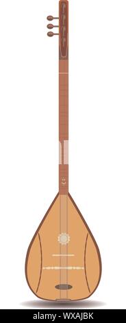 Turkish electric baglama saz vector illustration Stock Vector Image ...