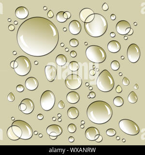 Different size droplets on colored surface Stock Photo - Alamy