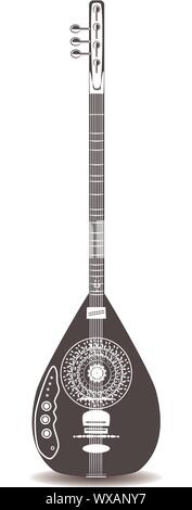 Turkish electric baglama saz vector illustration Stock Vector Image ...