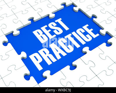 Best Practice Puzzle Shows Effective Habit Stock Photo - Alamy