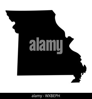 Missouri map outline - US state shape sharp polygonal geometric style ...