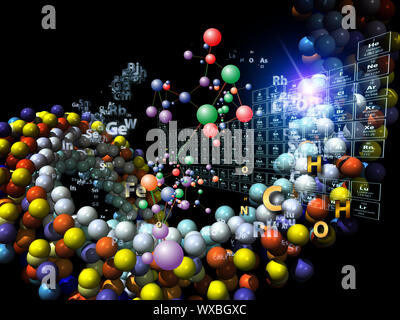 Backdrop of chemical icons, fractal graphics and design elements to ...