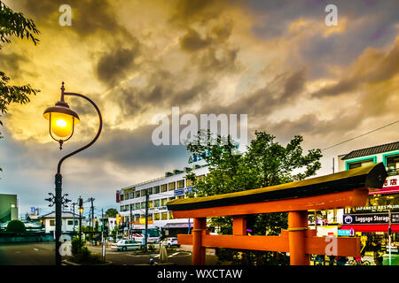 Fujikyuko Line in Fujikawaguchiko, Japan. The only railway line to the ...