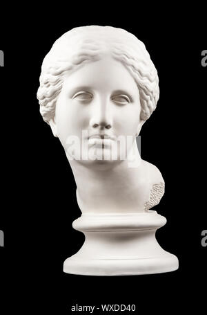 isolated antique face sculpture roman white woman beautiful beauteously ...